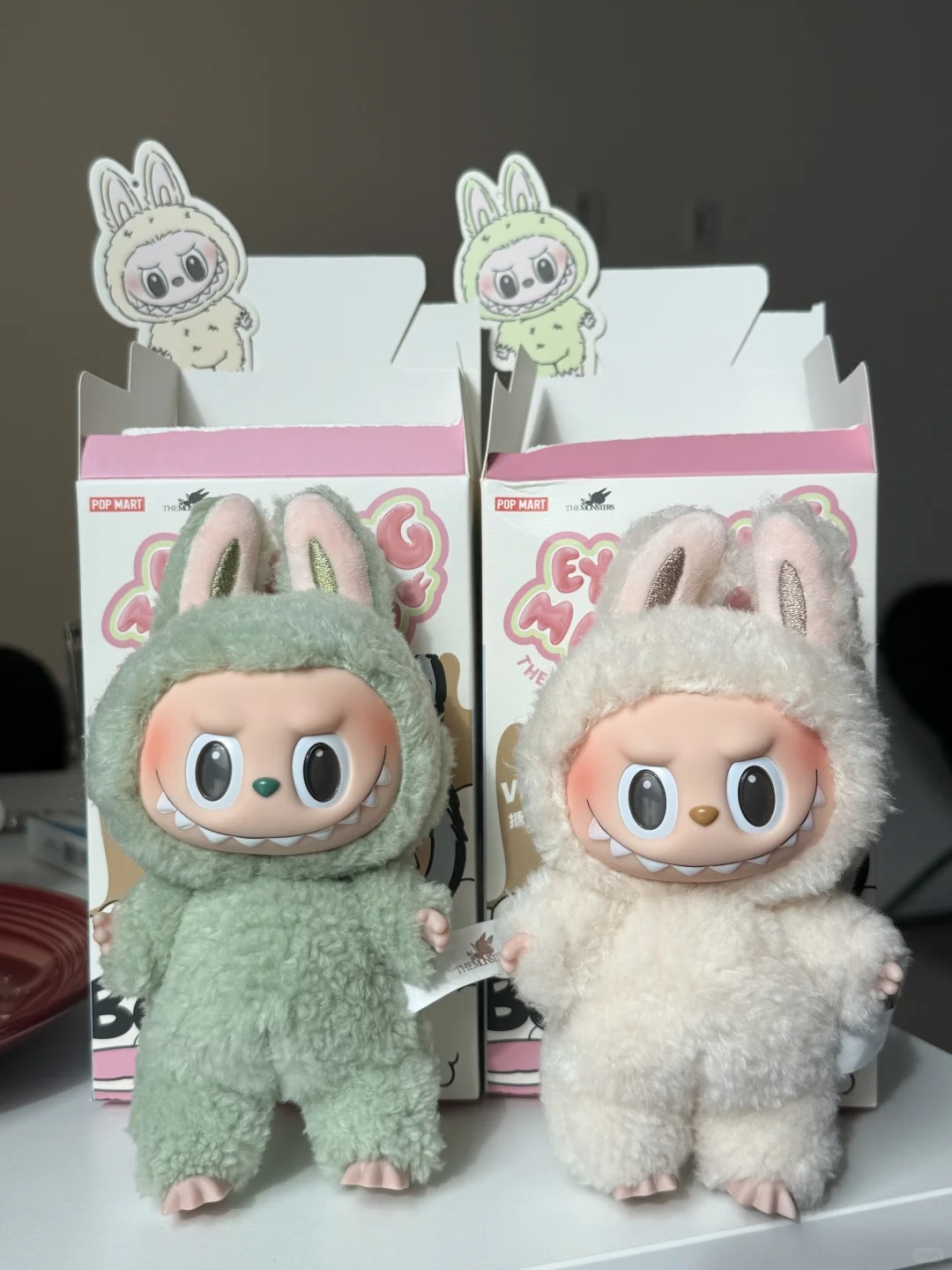Labubu V1 V2 blindbox Exciting Macaron monsters secret stuffed toys ...