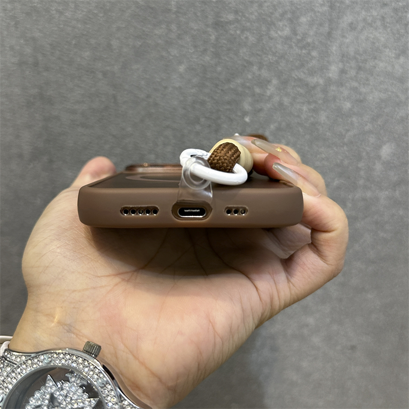 【with lanyard】Magnetic translucent lanyard phone case for iPhone 16 15 ...