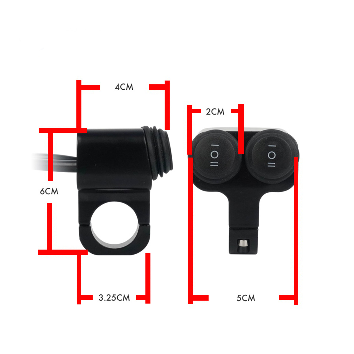 Mini Driving Light Switch Double Head Switch Waterproof | Shopee ...