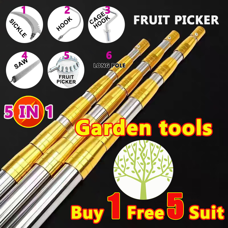 Gardening tool set [Buy 1 Free 5] Fruit picker adjustable 5-10M ...
