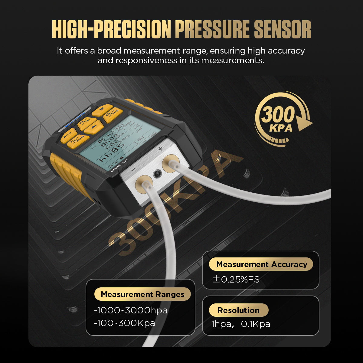 AUTOOL PT530 Digital Differential Manometer -100-300Kpa Air Pressure ...
