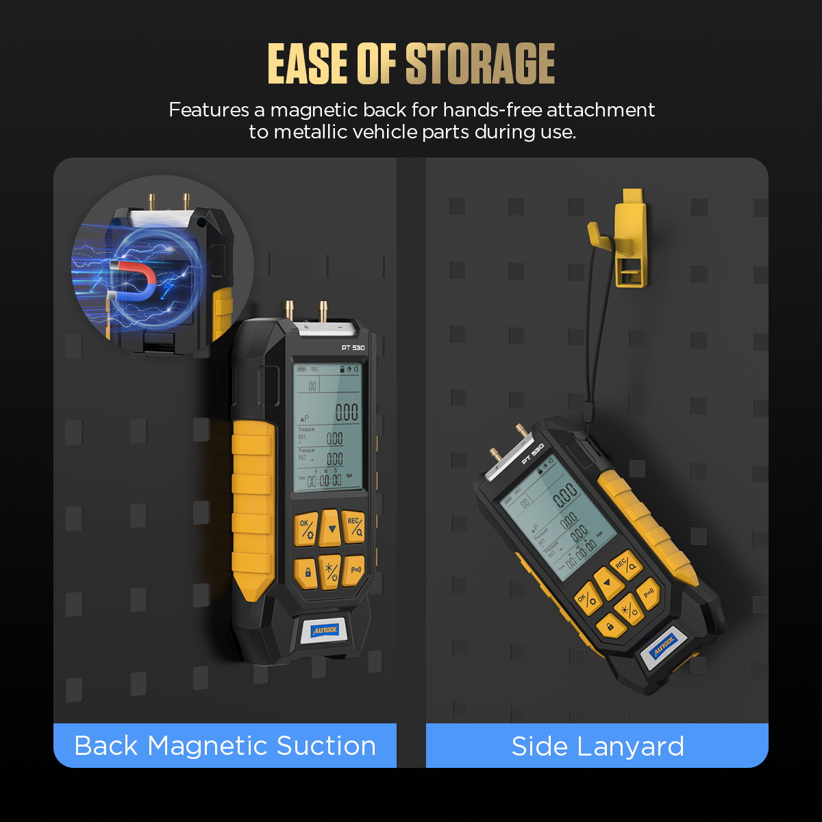 AUTOOL PT530 Digital Differential Manometer -100-300Kpa Air Pressure ...