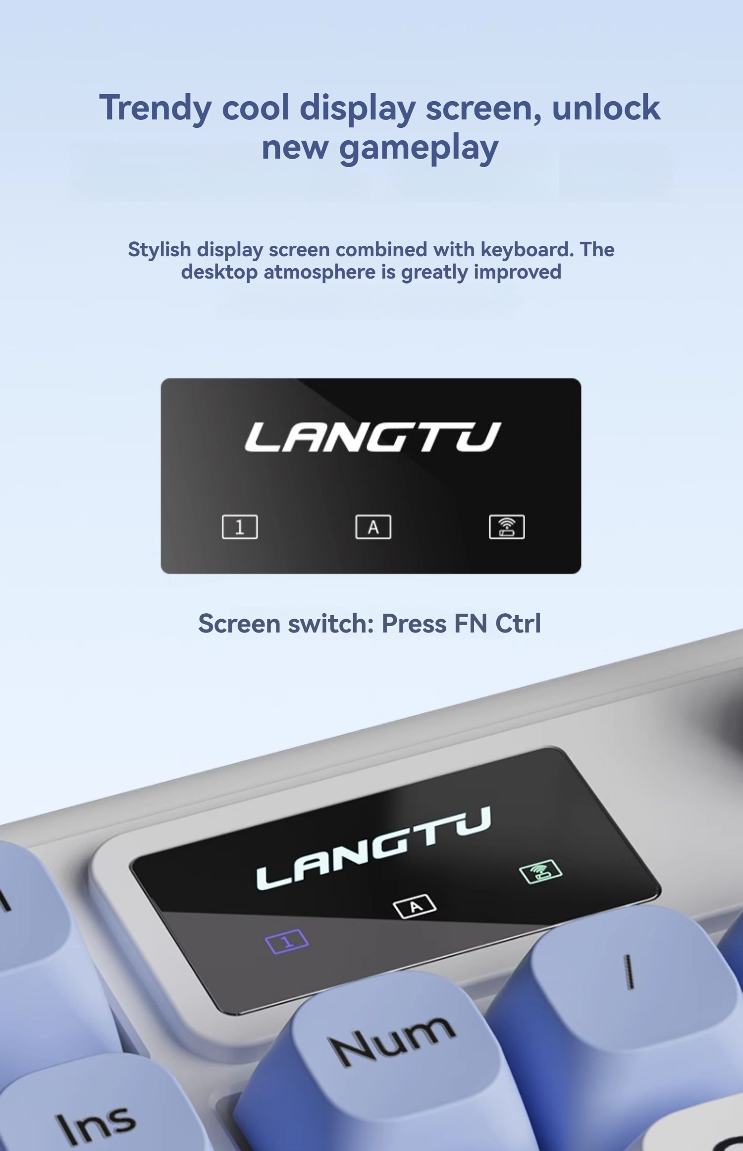 LANGTU L98 Wireless Mechanical Keyboard Gaming Keyboard Game Office General Keyboard Tri-Mode ...