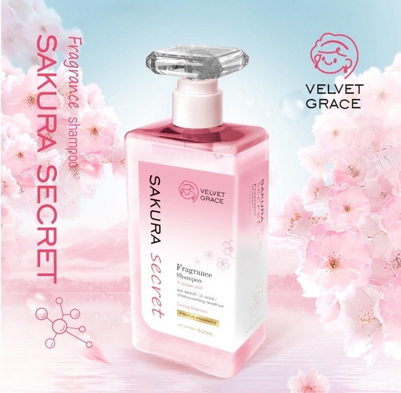Velvet Grace Sakura Secret Fragrance Shampoo for Anti Dandruff Oil ...