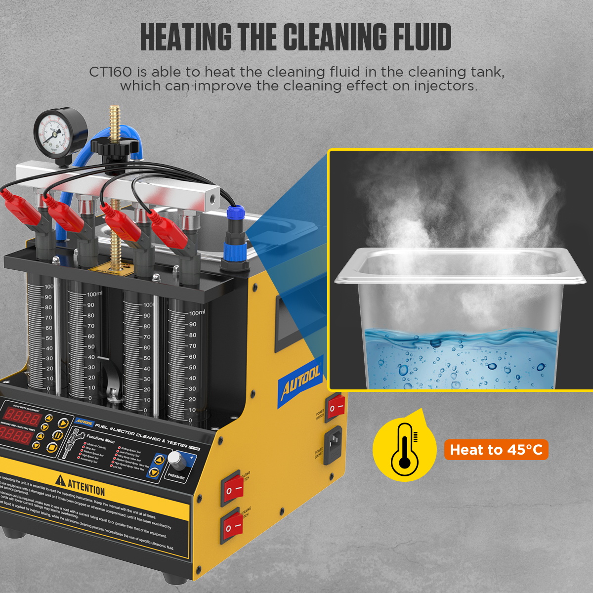 AUTOOL CT160 Fuel Injector Cleaner & Tester Suitable for cars ...