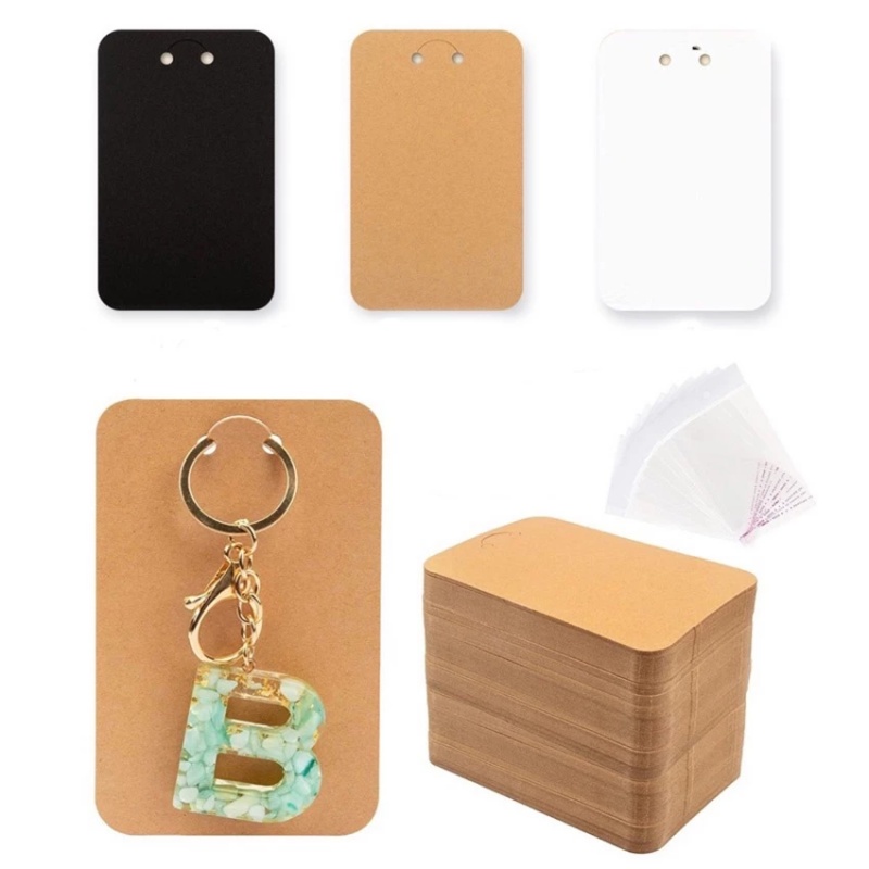300pcs Keychain Display Card/Jewelry Display Card With Self Sealing Bag ...