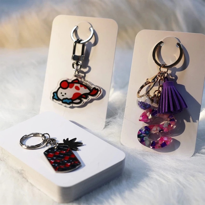 100/300pcs Keychain Display Card Blank Kraft Paper/Necklace Display ...