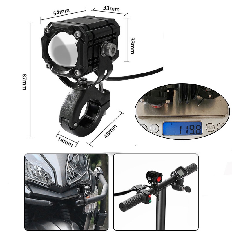 2pcs Universal Motorcycles Headlight Fog Light Led Auxiliary Driving Lamp For 1200GS R1250GS ADV ...