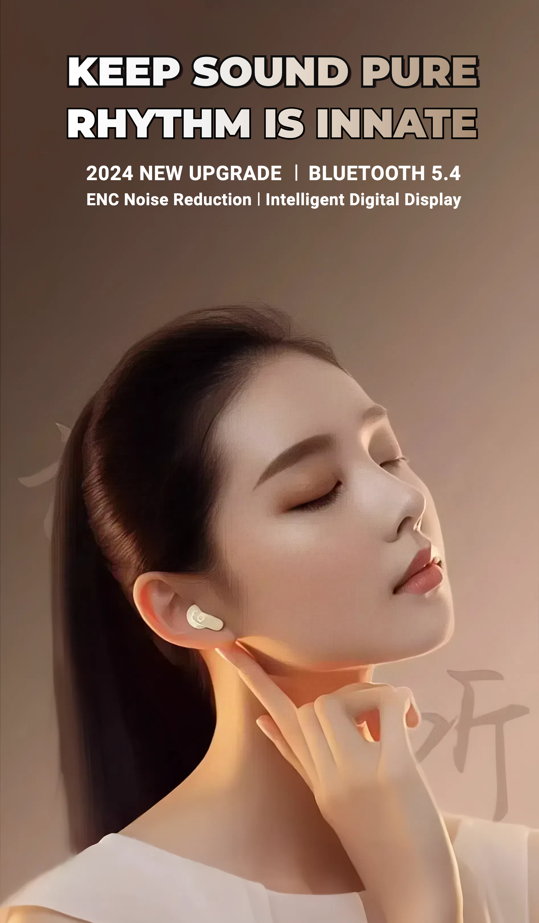 KY5 PRO Earbuds (2 Freebies:1 Cartoon stickers+1 Game sleeve) HiFi Level Stereo Sound, Digital ...