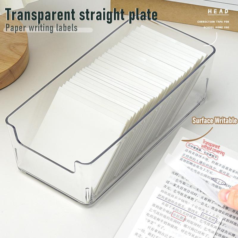 200Sheets Transparent Sticky Notes waterproof Memo List Notepad Student ...