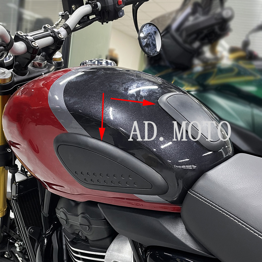 Motorcycle New Rubber Fuel Tank Sticker Pad Anti Slip Traction Decal ...