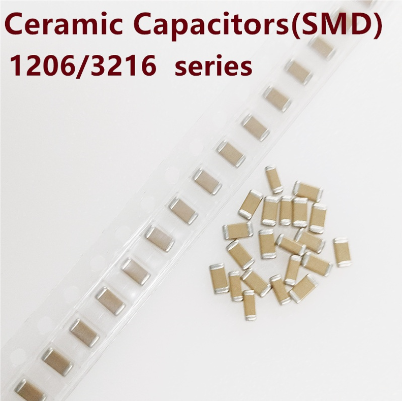100pcs 1206 100NF 104K 50V SMD Chip Multilayer Ceramic Capacitor 0.5pF ...