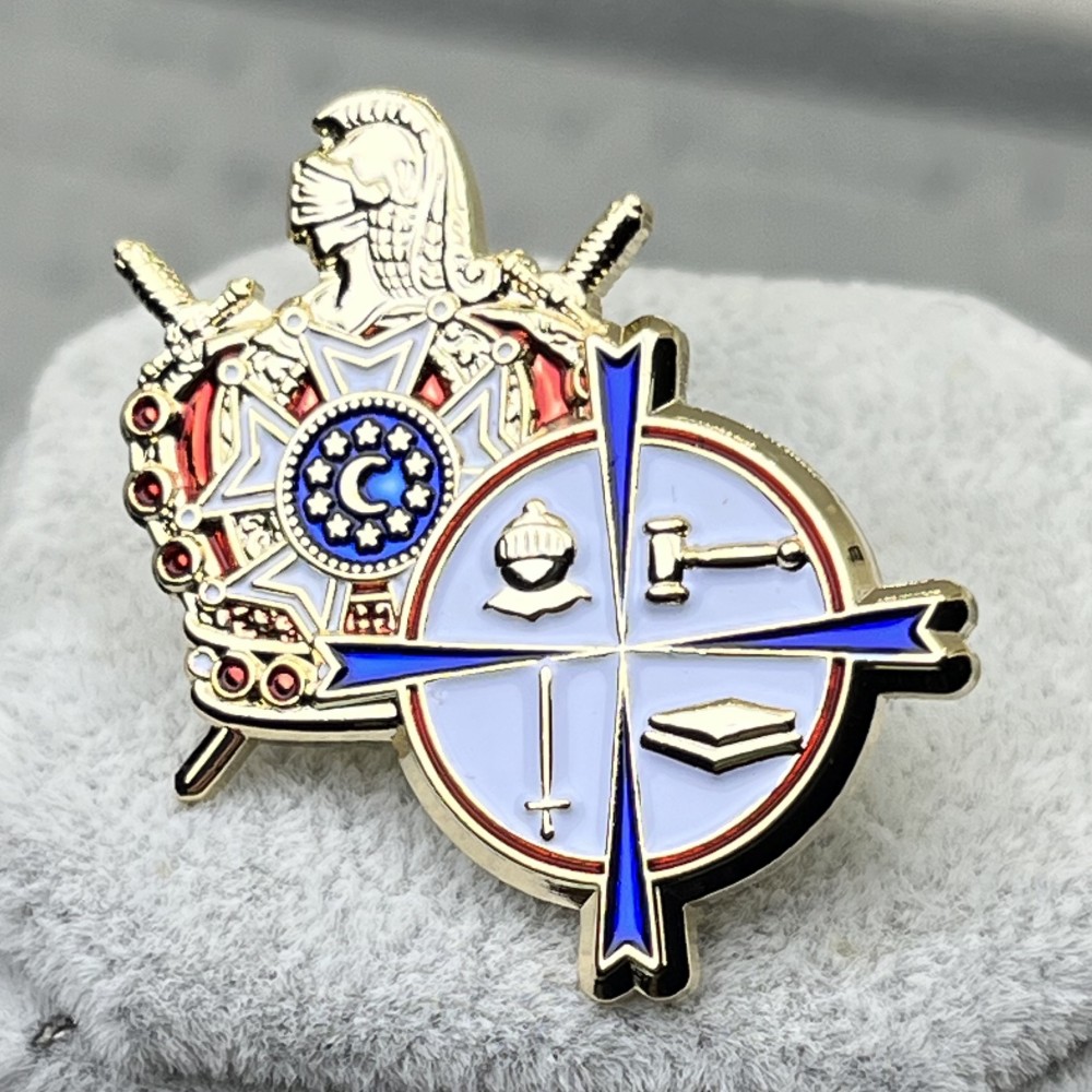 Fashion Accessories Demolay Enamel Gold Plated Lapel Pin Collar Pin ...