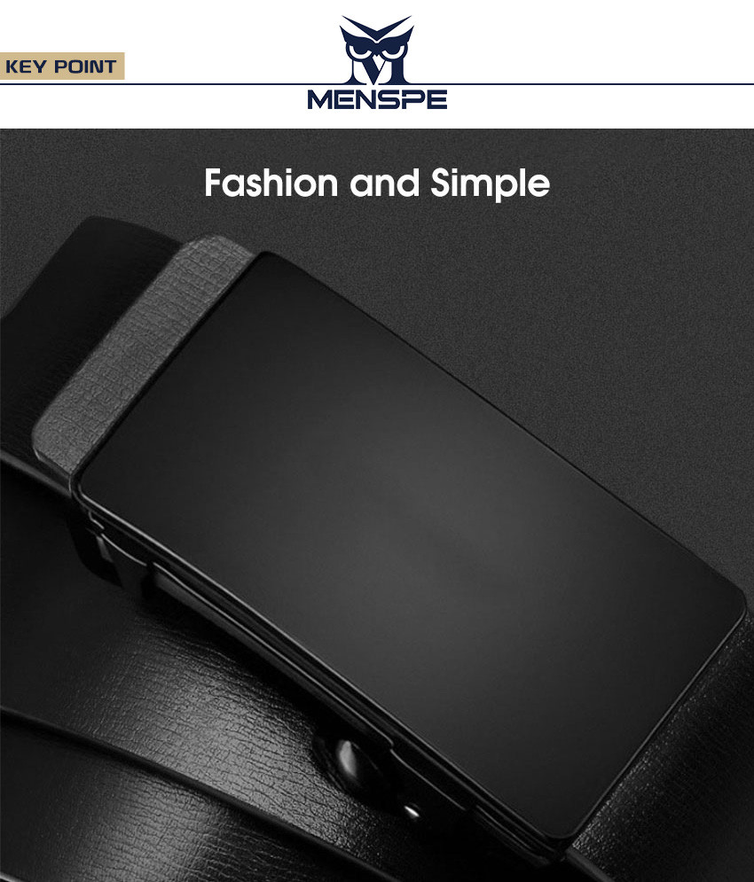 MENSPE Men Belts Real Cowhide Leather Belts Automatic Buckle Belt for ...