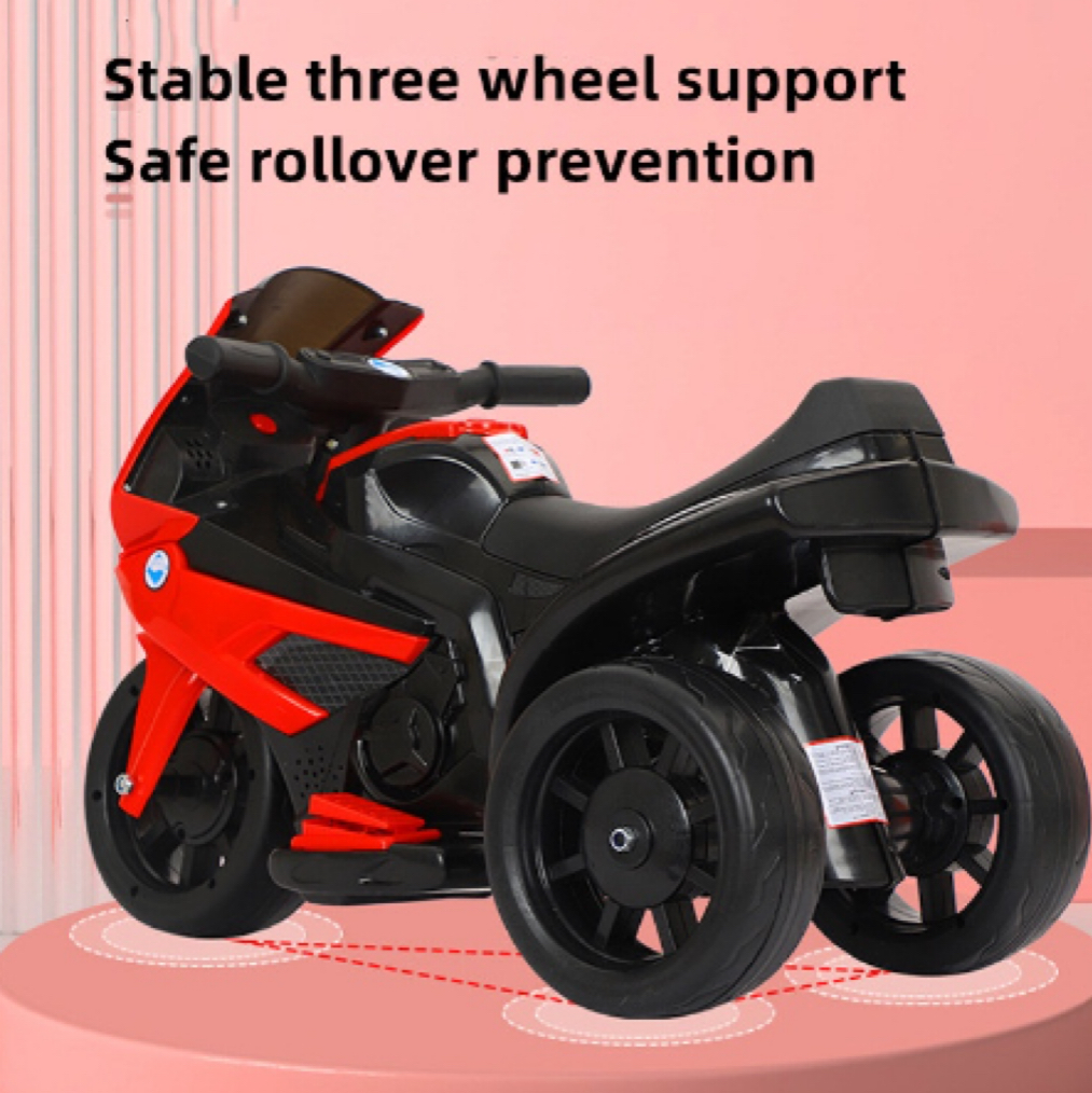 Rechargeable Electric Motorcycle for Kids - 3-Wheel Ride-On Toy with ...