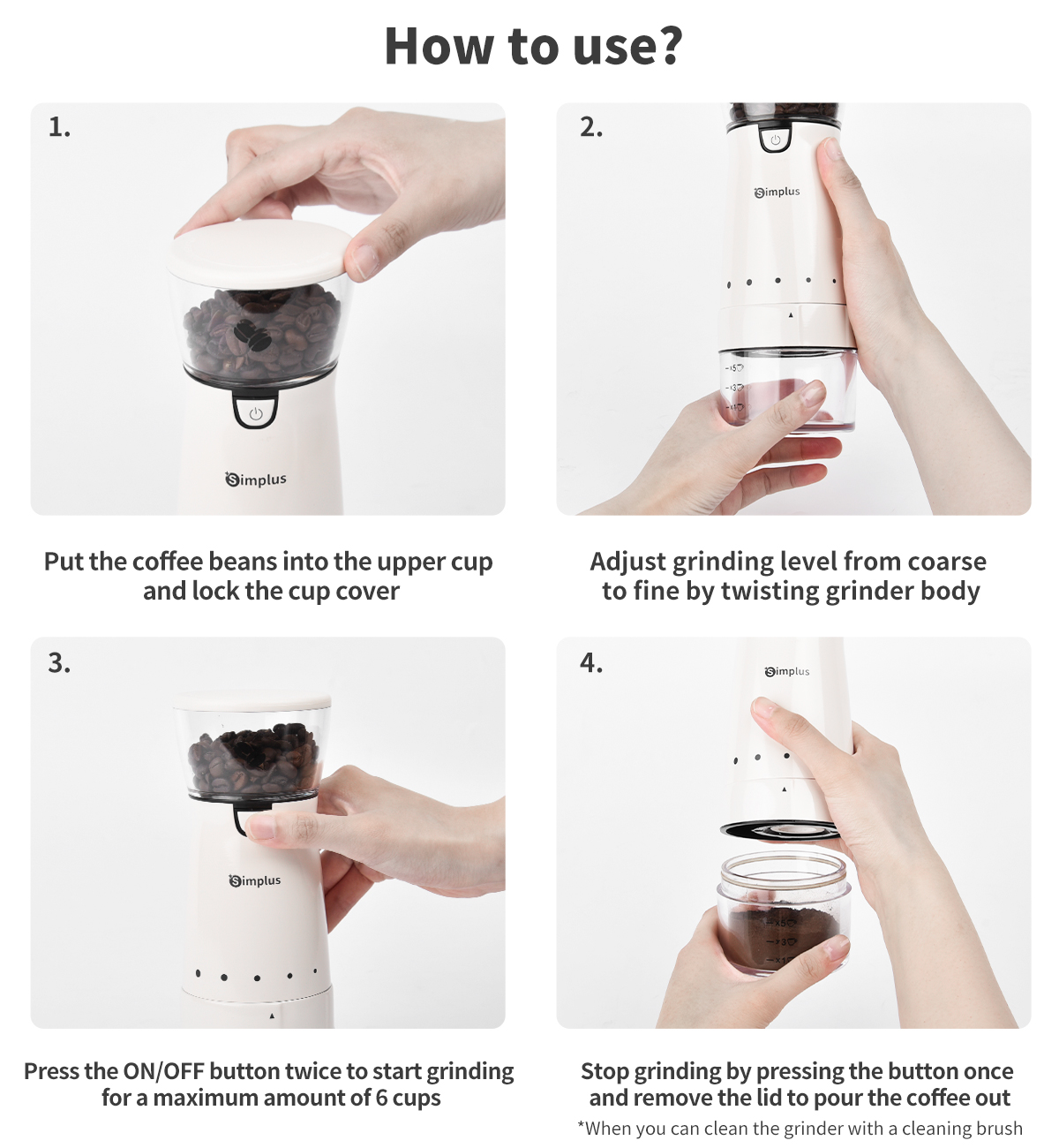 Simplus Espresso Coffee Maker Machine Semi-Automatic With Electric ...