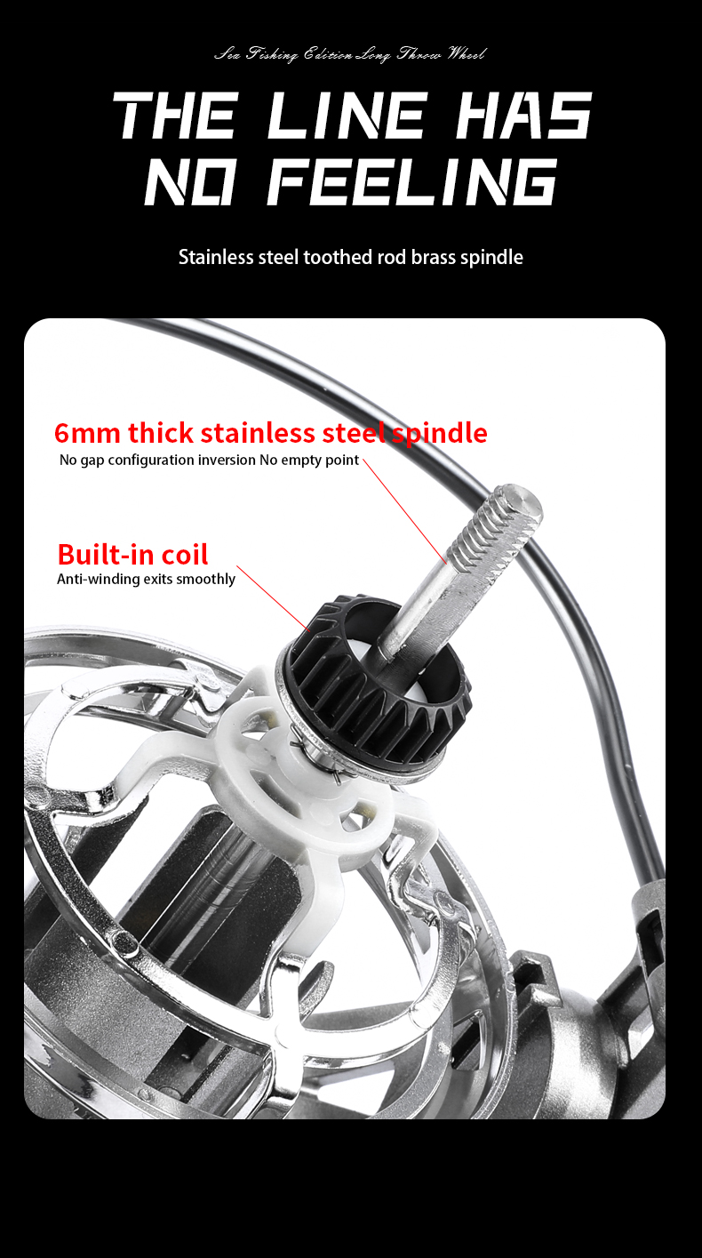 BEARKING Saltwater Long Casting Reel - 17+1 BB, 4.8:1 Gear Ratio, Size ...