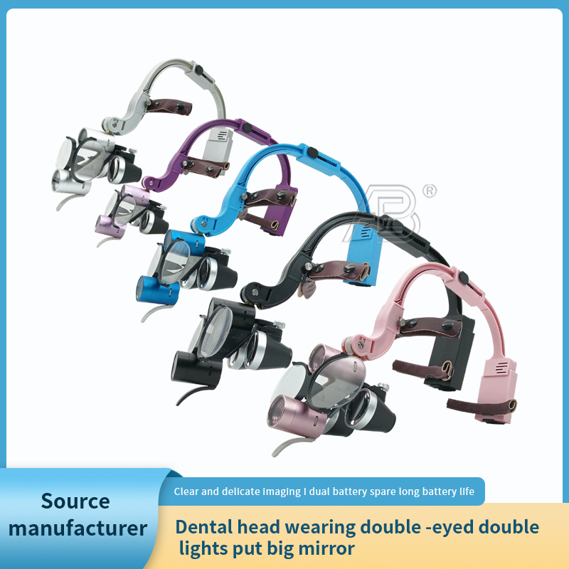 Pink / Dental Binocular Loupes Dental Medical Magnifier Headlight ...