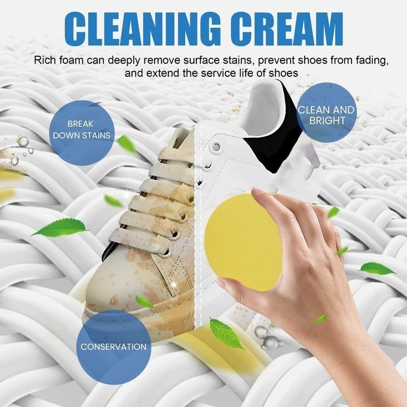 White Shoe Cleaning Cream Shoe Stain Remover Shoe Cleaner for White ...