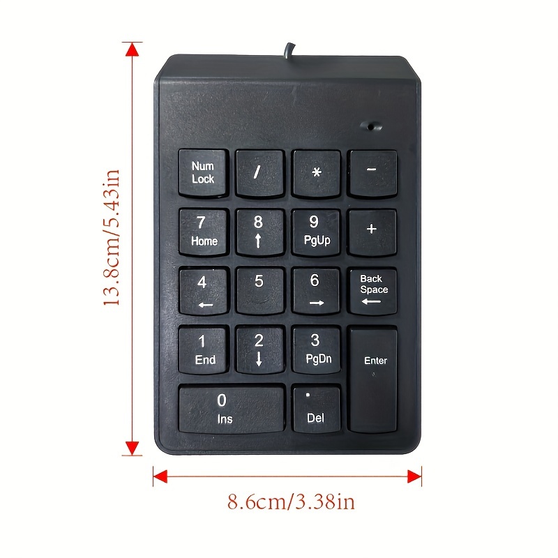 18 Key Numeric Keyboard Portable Silent Numeric Pad Password Keyboard