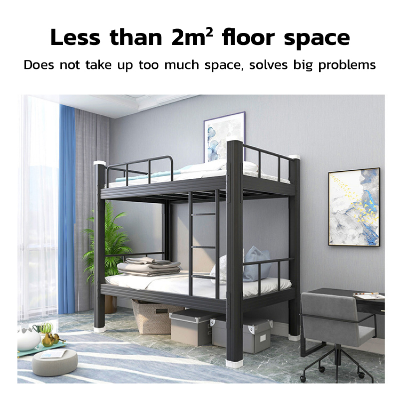 Bunk bed High and low bed Iron frame bed Apartment bed Household simple ...