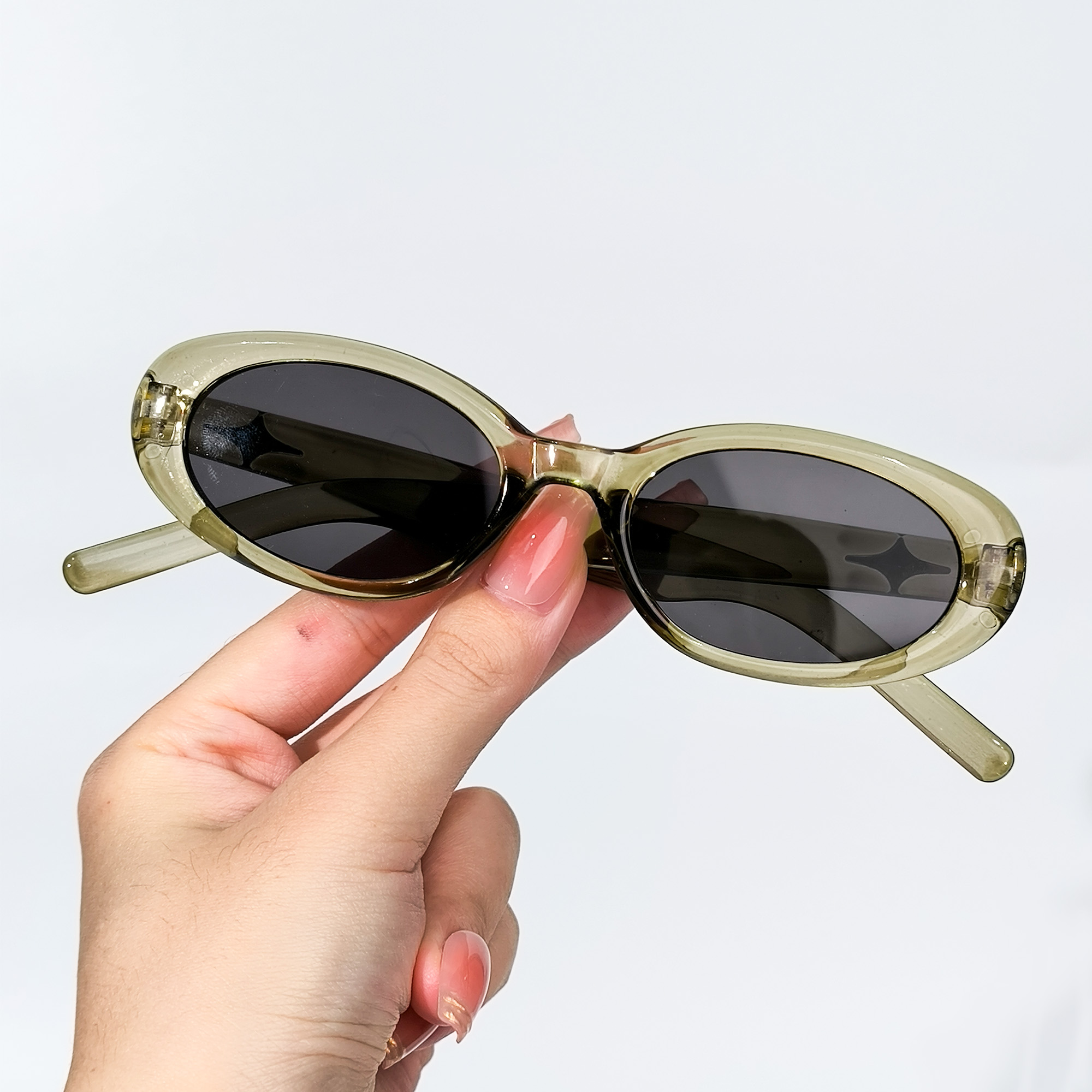 Retro Sunglasses Women and Men Vintage Small Oval Sun Glasses 90s ...