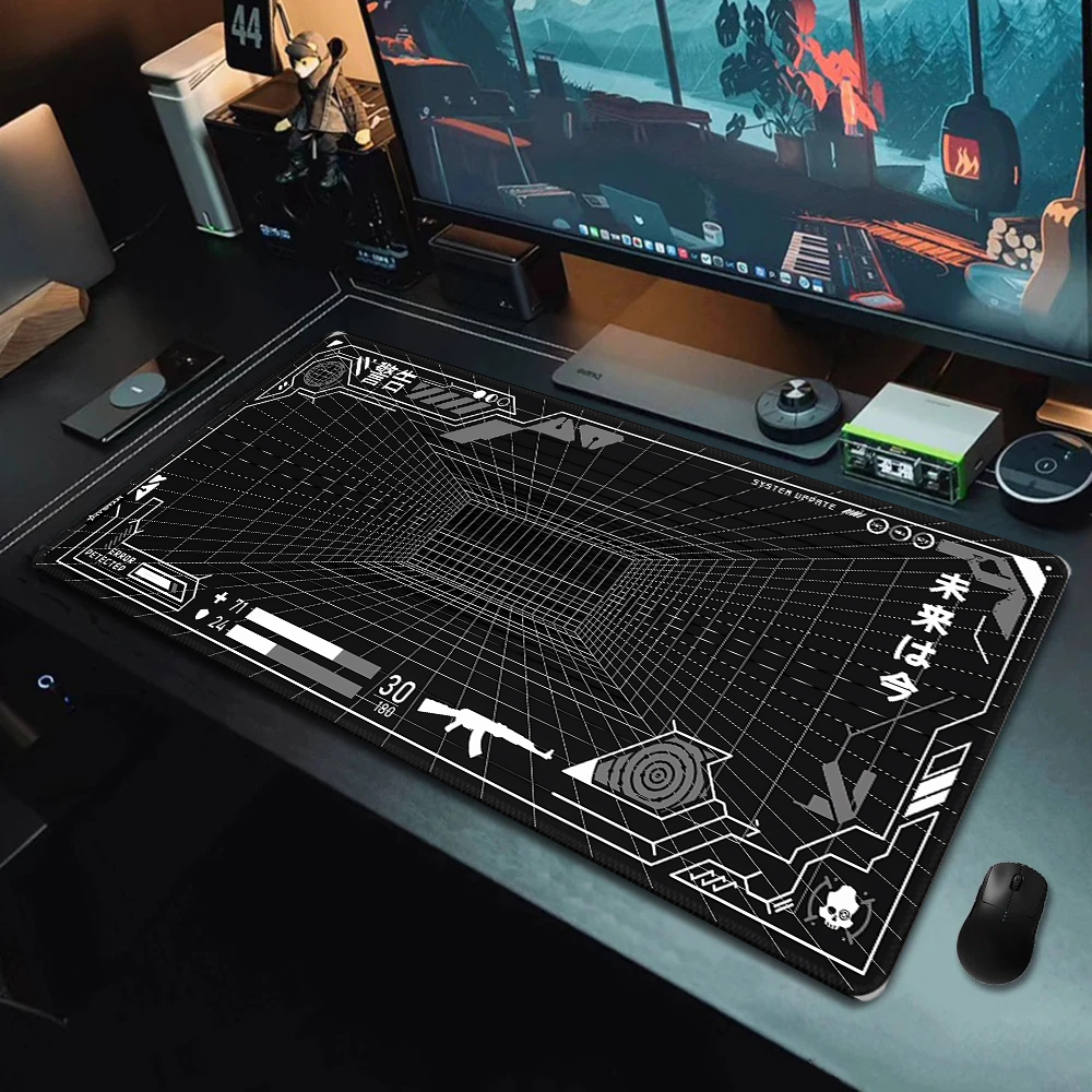 Mouse Pad Gaming Desk Mat Hystar Mainframe Dark Waterproof Anti-Slip ...