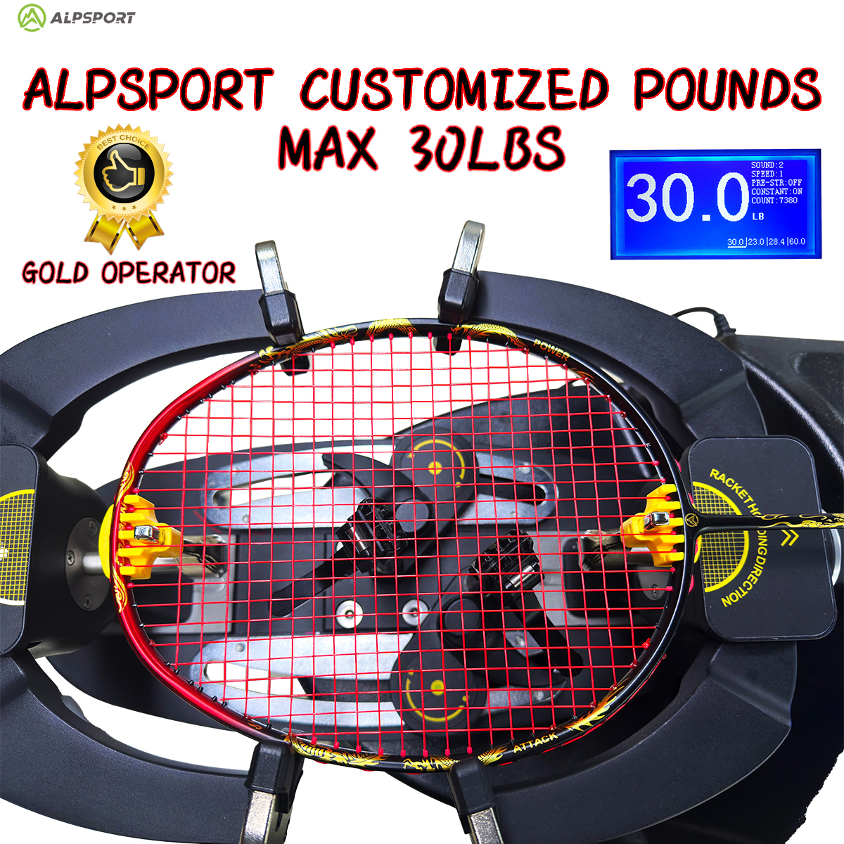ALP DIY Pounds Customised Professions Strung True 30LBS/28LBS/26LBS/24LBS Badminton Racket 100% ...