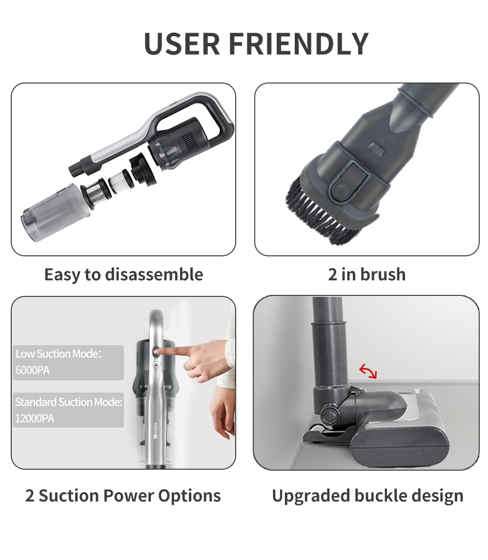 Simplus Cordless Vacuum Cleaner Household Handheld 2 in 1 Vacuum ...