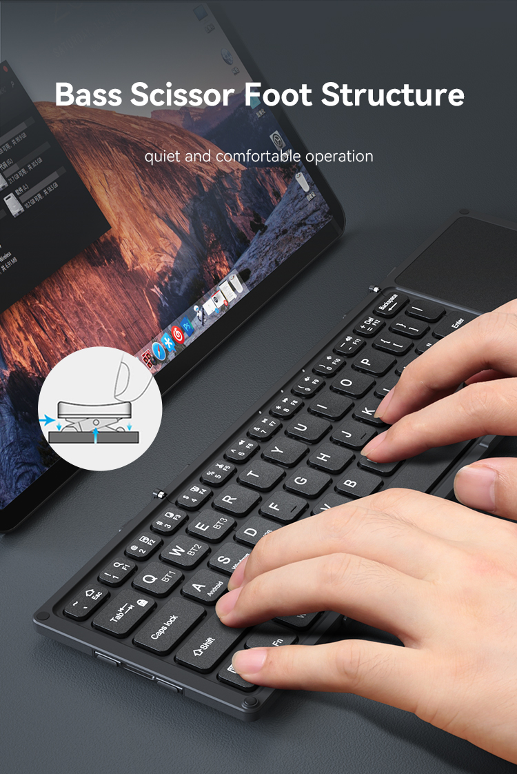 BOW Compact Portable HB318 Wireless Folding Keyboard Bluetooth ...