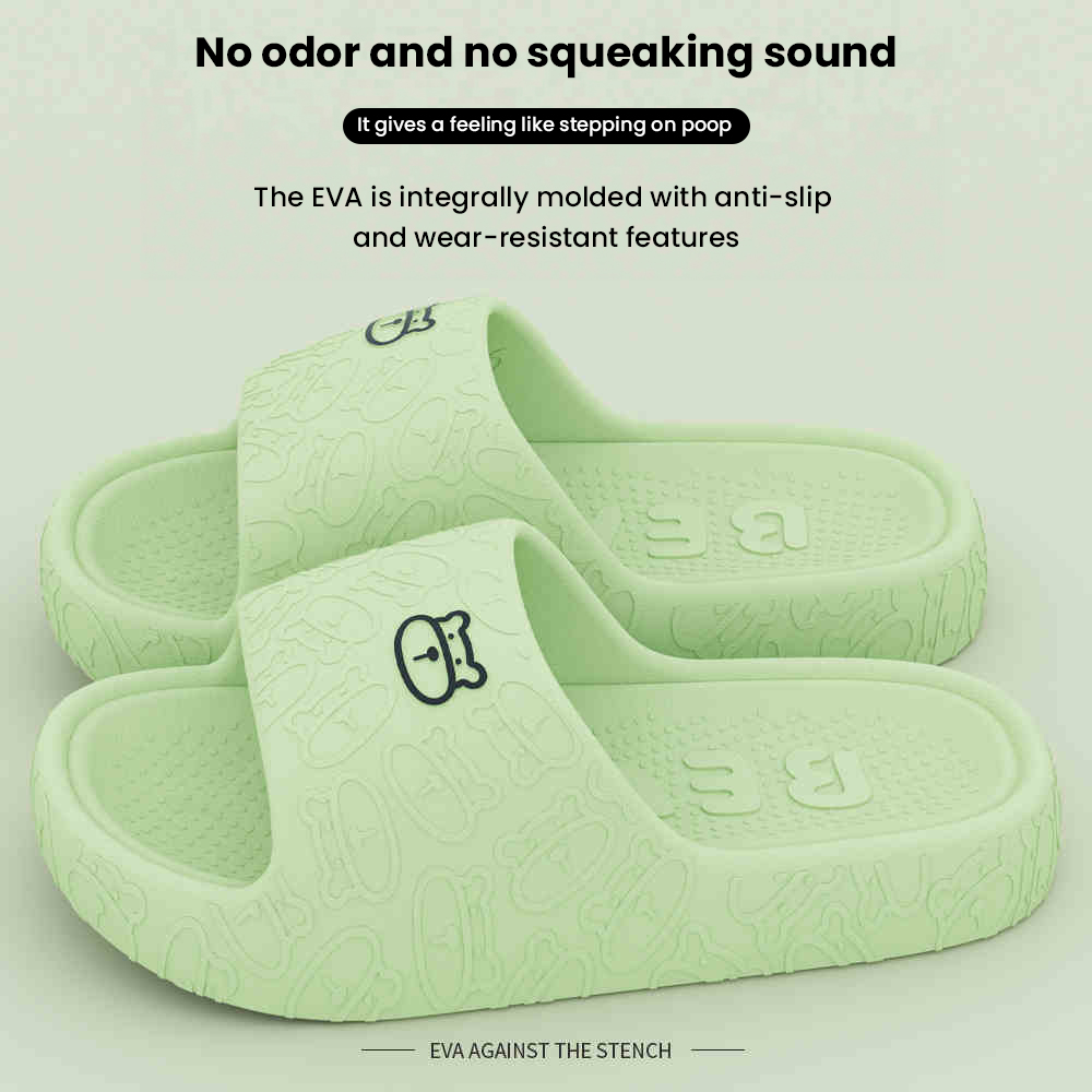 QS Comfy Cutesy Mushy Bathroom Rubber Slippers For Women（ ADD 1 SIZE）# ...
