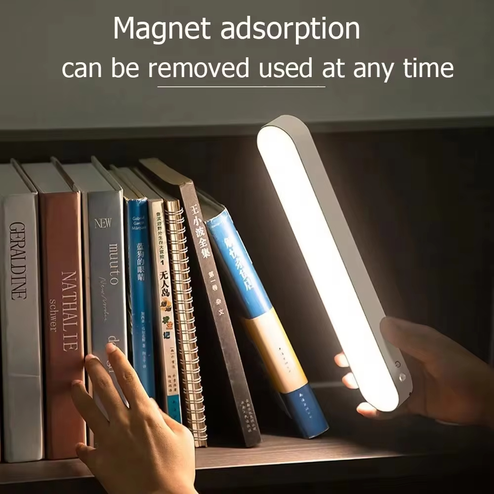 Magnetic LED Lights Rechargeable Study Desk Lamps Remote Control Desk ...