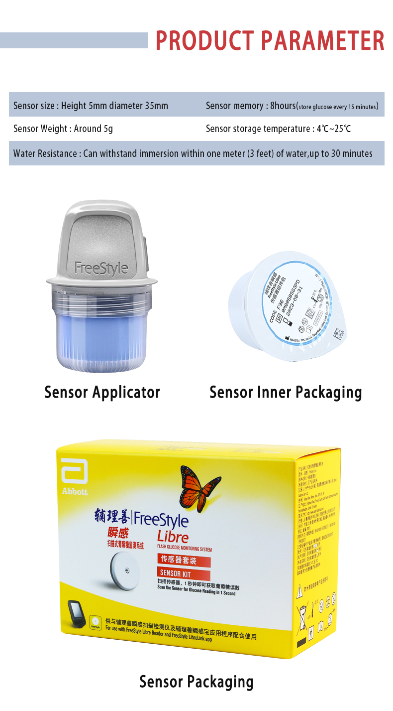 Freestyle Libre 24-hour real-time monitoring blood glucose sensor ...