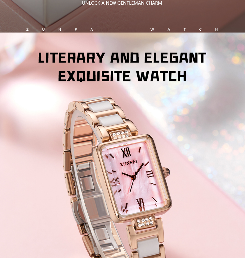 ZUNPAI Original Women's Watch Waterproof Fashion Pearl Shell Dial Green ...