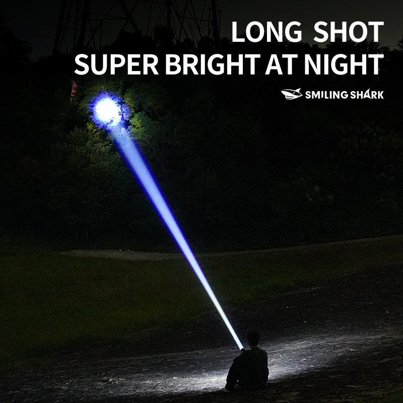 Smiling Shark Flashlight Rechargeable Waterproof Led M77 84000LM Super ...