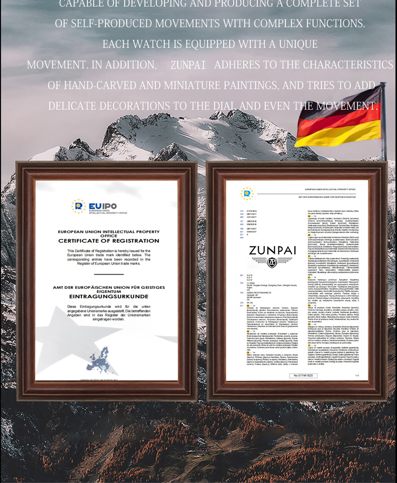 ZUNPAI Watch for Woman Original Waterproof Leather Fashion Girls Quartz ...