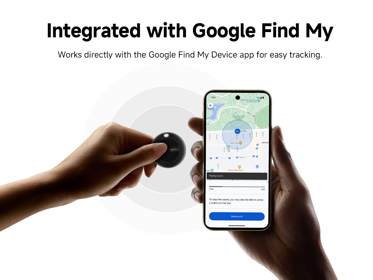 For Android MiLi MiTag Go GPS Bluetooth Tracker Item Finder and Pet Locator Work With Google ...