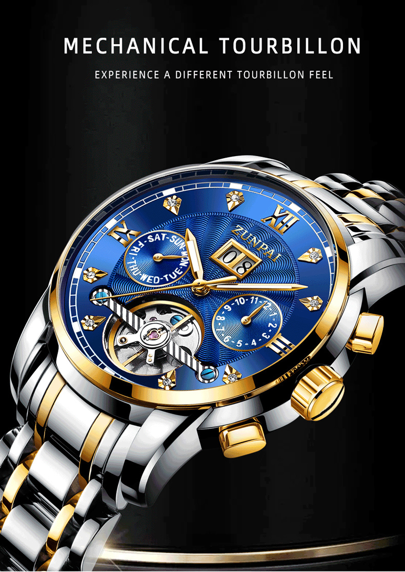 ZUNPAI Watch for Men Automatic Mechanical Original Branded Waterproof ...