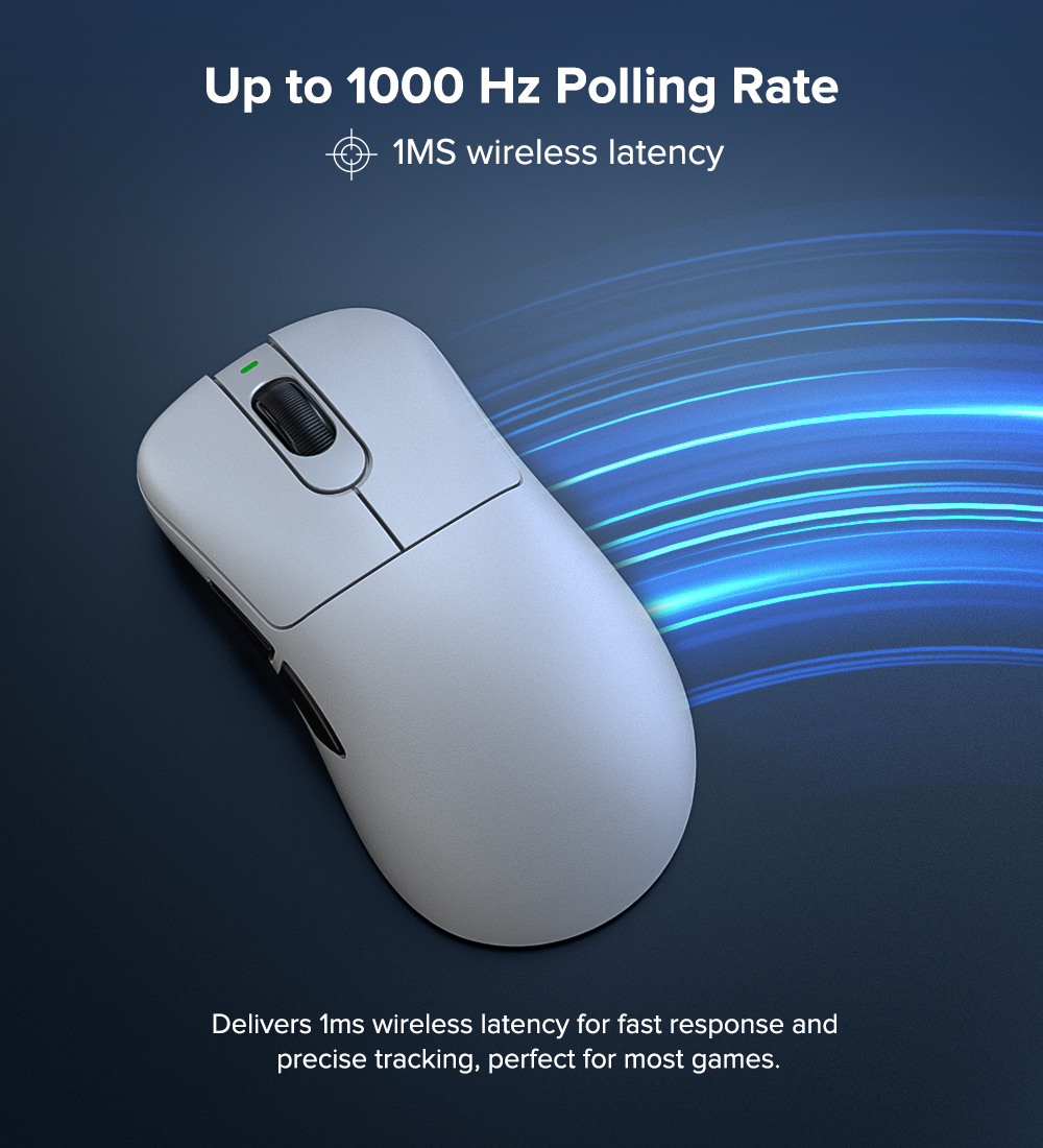 KYSONA Mars SE Wireless Gaming Mouse Ergonomic Ultra-Light Tri-Mode ...