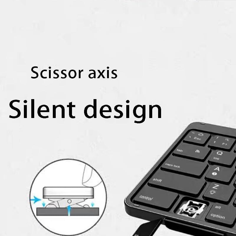 JOMAA Folding Bluetooth Keyboard with Numberic Pad RGB Backlight ...