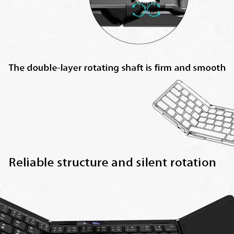JOMAA Folding Bluetooth Keyboard with Numberic Pad RGB Backlight ...