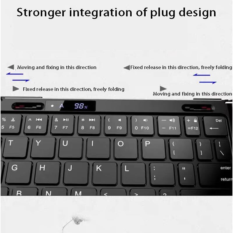 JOMAA Folding Bluetooth Keyboard with Numberic Pad RGB Backlight ...