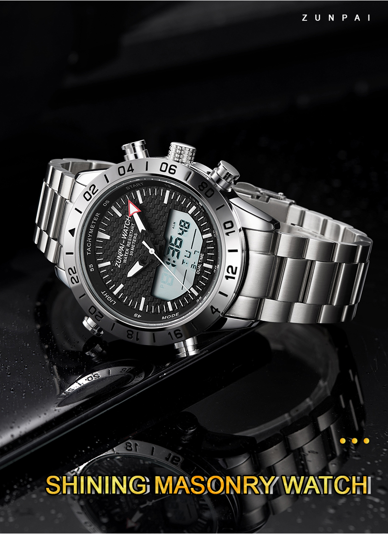 ZUNPAI Watch for Men Original Waterproof Stainless Steel Strap ...