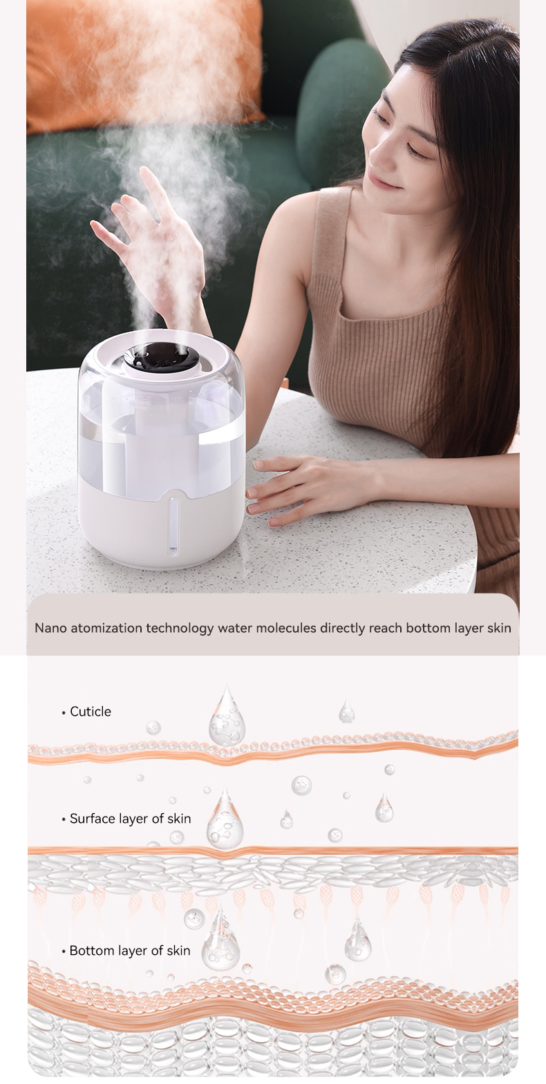 YOMIO Health Humidifier 6.8L Lager Ultrasonic Air Purifier Diffuser ...