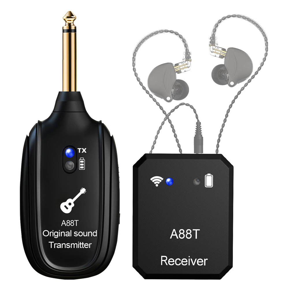 Wireless in Ear Monitor System 2.4G Wireless IEM System with Transmitter Clip on Receiver ...