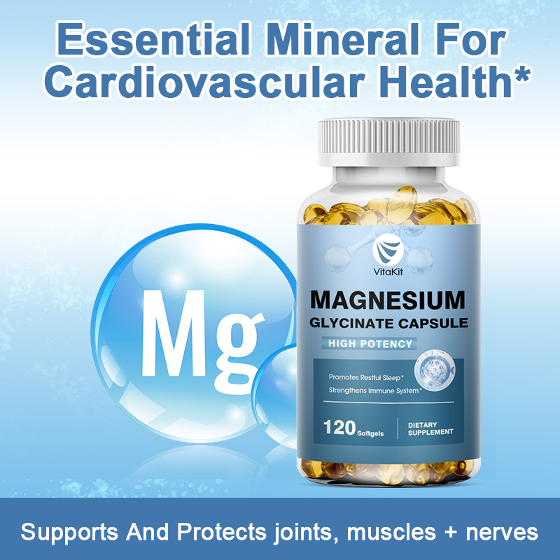 Magnesium Glycinate Capsules 500mg Improved Sleep Stress & Anxiety ...