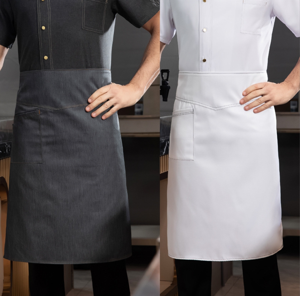 Ready Stock Half chef apron restaurant baker work anti-fouling apron ...
