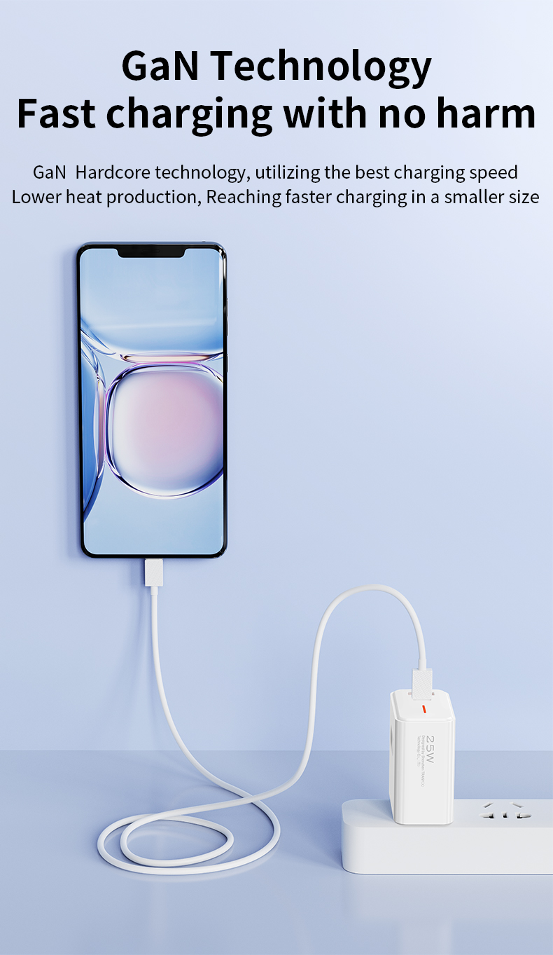 Tranyoo US6 Type C Fast Charger 25W Max Fast Charge Type-C & USB A Dual ...