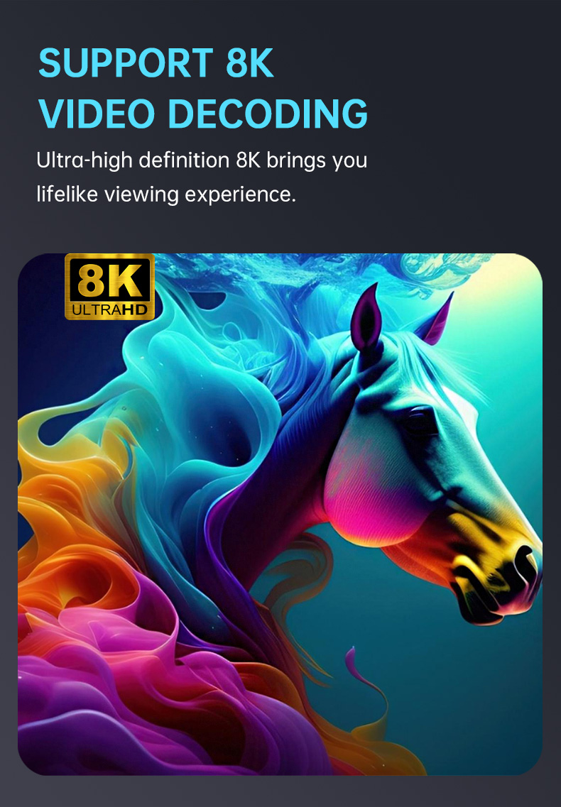 T99 MAX ATV Android TV BOX HD 8K 8+128G H313 Quad Core BT4.0 USB2.0 2.4G&5G Dual Wifi Voice ...