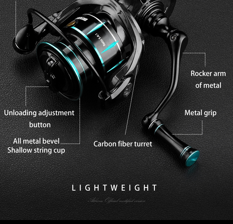 BEARKING Athena Ⅲ Generation 5.2:1 Ultra Light Spinning Reel 5+1BB ...